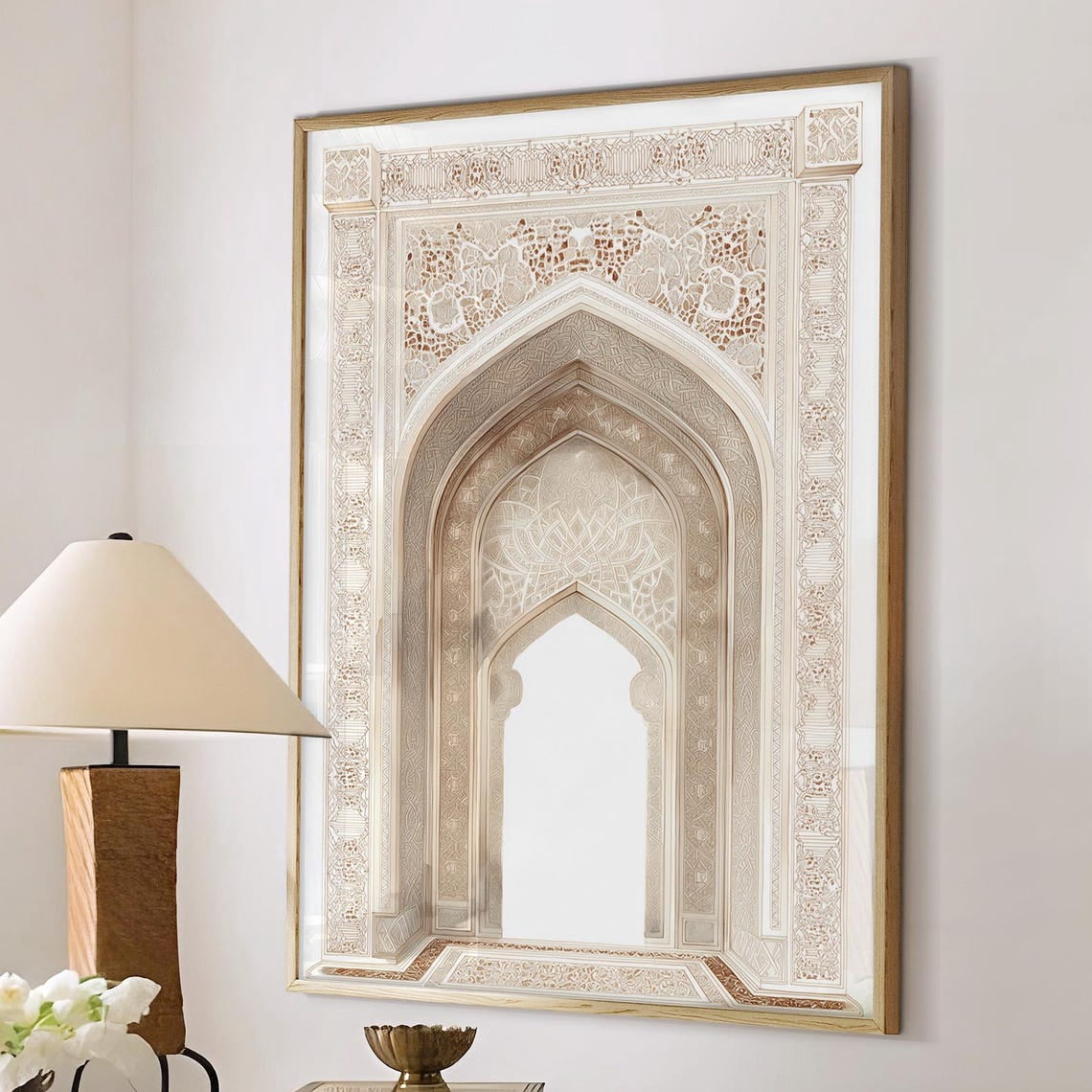 Mosque Arch Neutral Watercolor Print Islamic Wall Art Muslim Poster ...