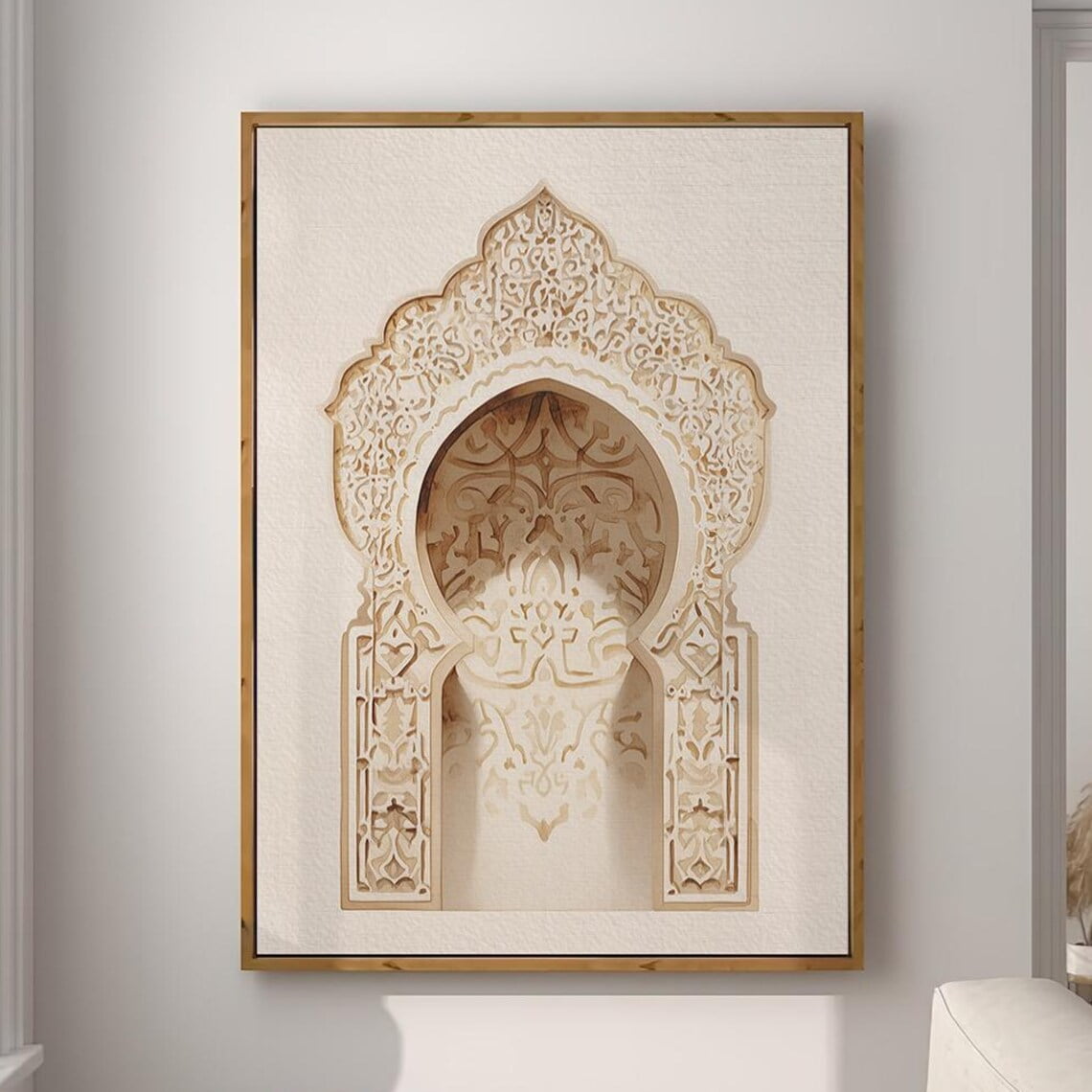 Mosque Arch Neutral Watercolor Print Islamic Wall Art Muslim Poster ...