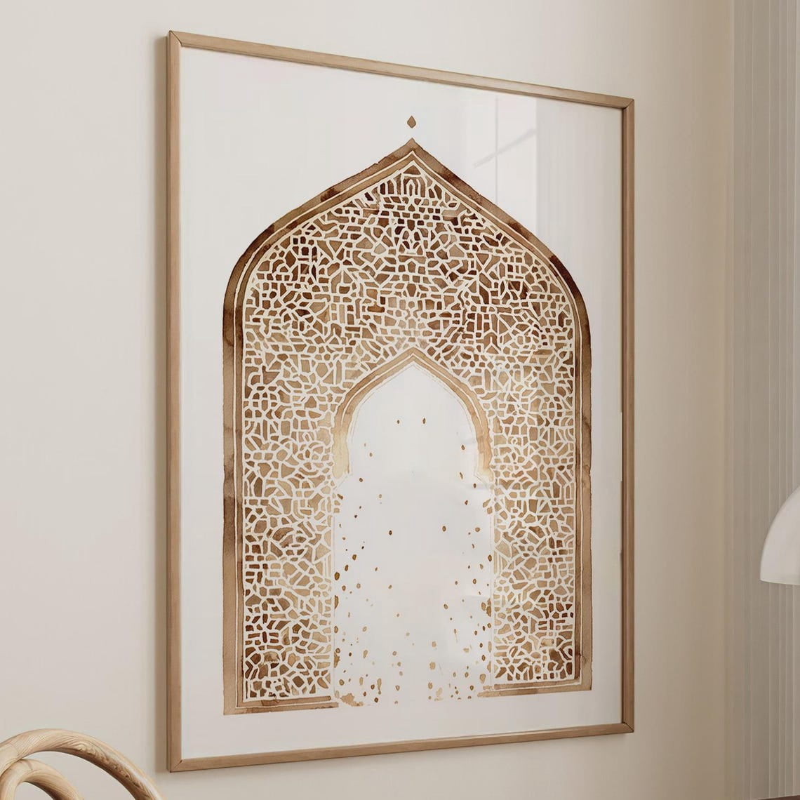 Mosque Arch Neutral Watercolor Print Islamic Wall Art Muslim Poster ...