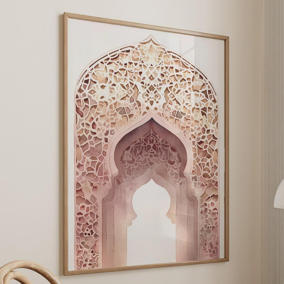 Mosque Arch Neutral Watercolor Print Islamic Wall Art Muslim Poster ...