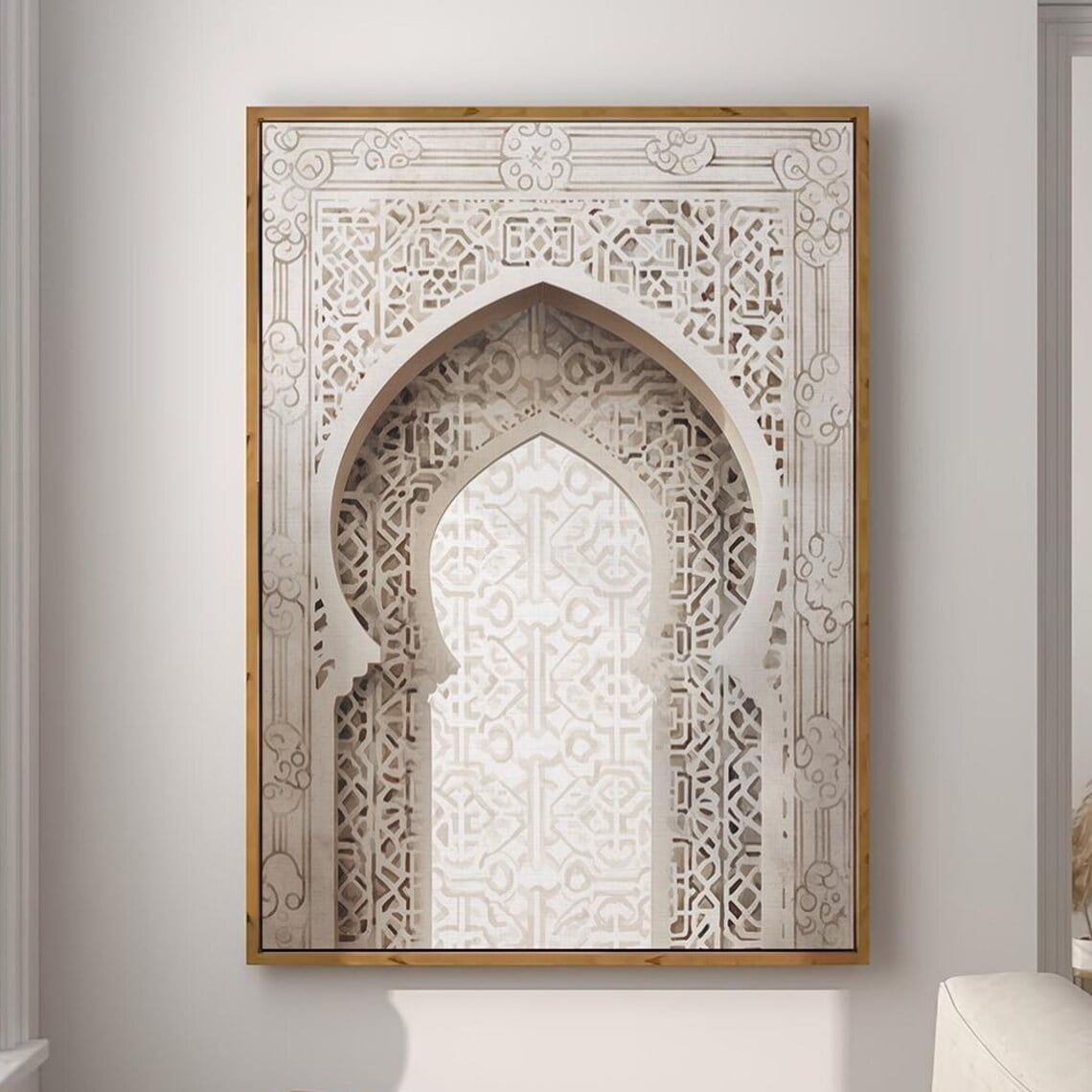 Mosque Arch Neutral Watercolor Print Islamic Wall Art Muslim Poster ...