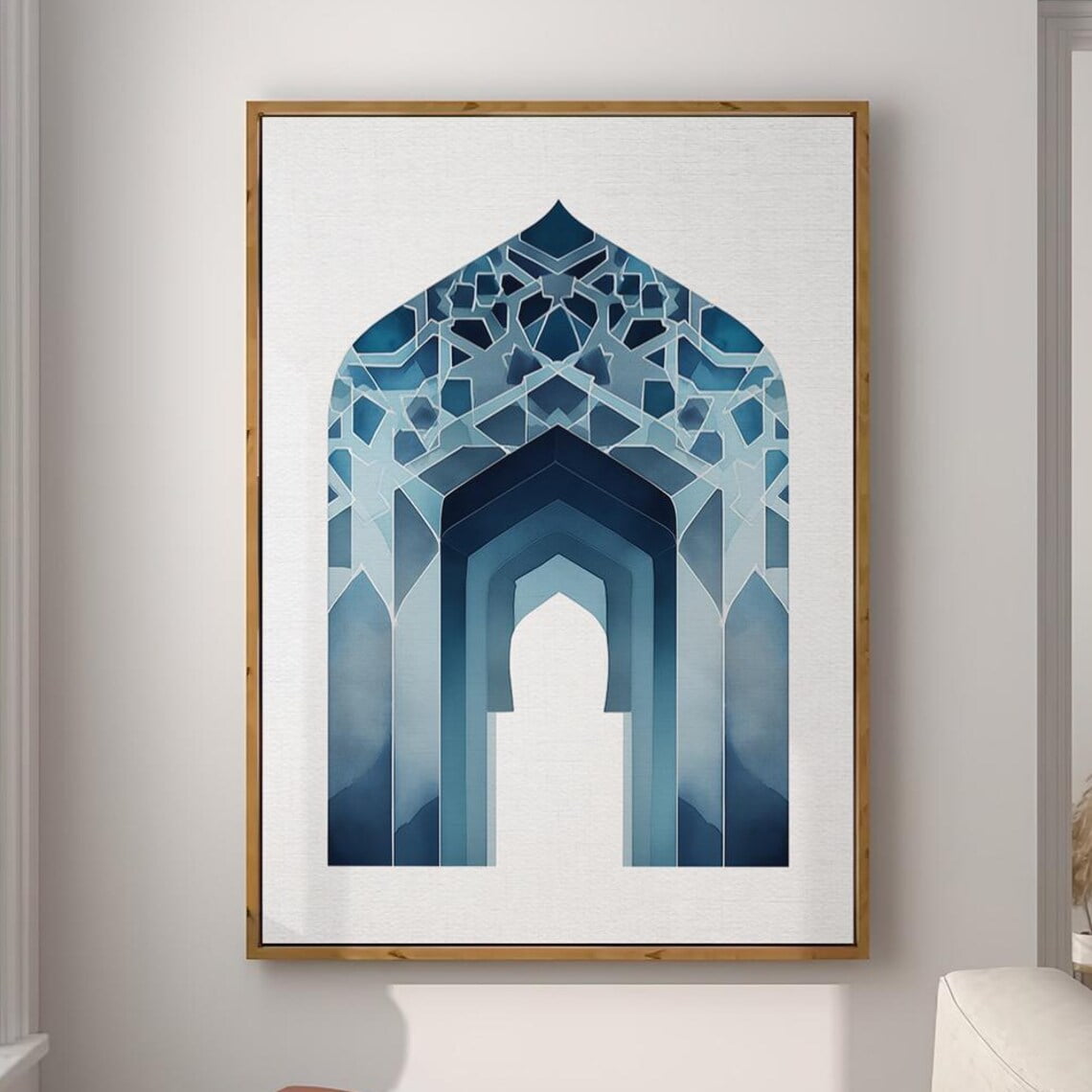 Mosque Arch Watercolor Print Islamic Wall Art Muslim Poster Arabic ...