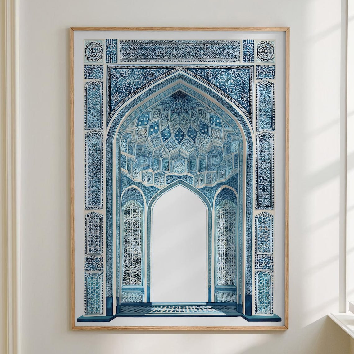Mosque Arch Watercolor Print Islamic Wall Art Muslim Poster Arabic ...