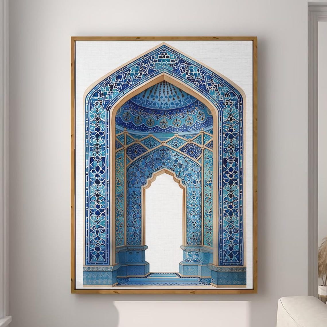 Mosque Arch Watercolor Print Islamic Wall Art Muslim Poster Arabic ...