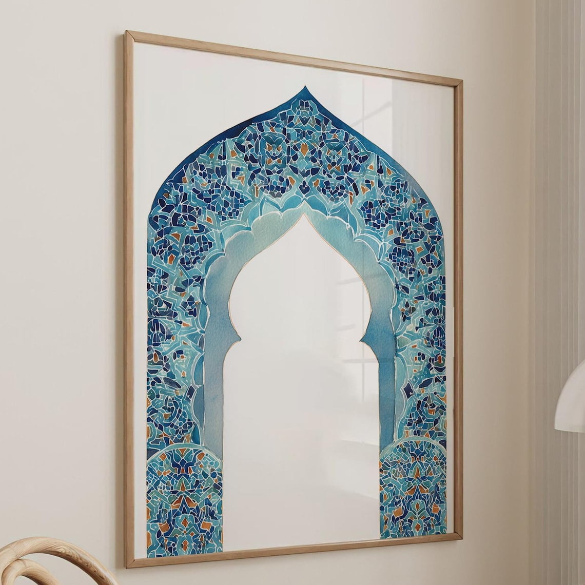 Mosque Arch Watercolor Print Islamic Wall Art Muslim Poster Arabic ...