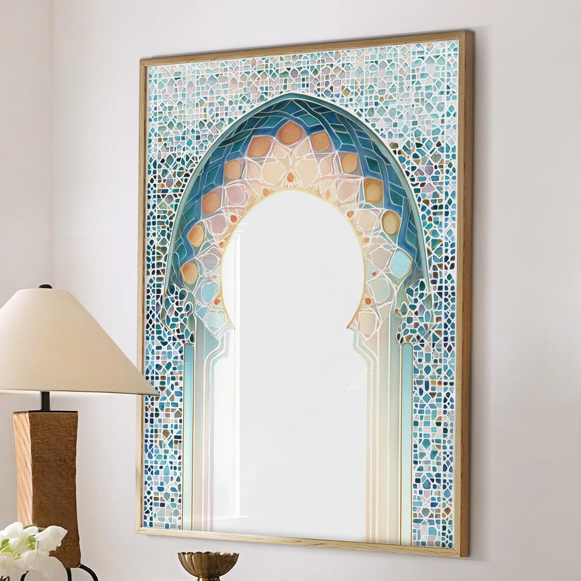 Mosque Arch Watercolor Print Islamic Wall Art Muslim Poster Arabic ...