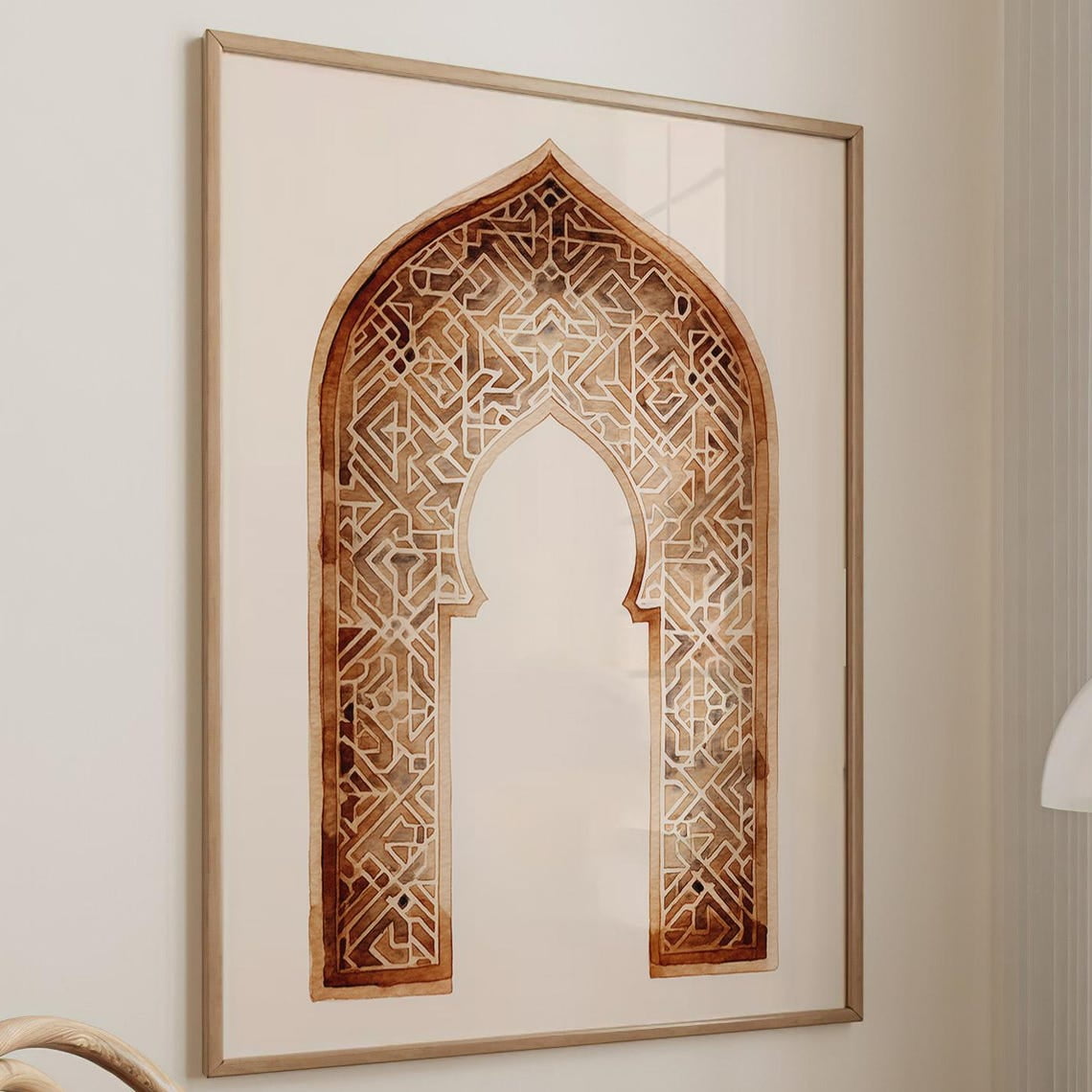 Mosque Arch Watercolor Print Islamic Wall Art Muslim Poster Arabic ...