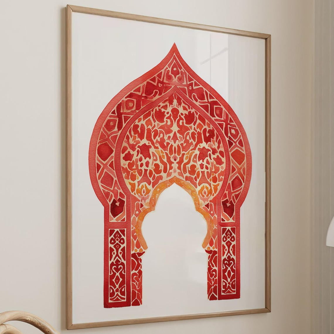 Mosque Arch Watercolor Print Islamic Wall Art Muslim Poster Arabic ...