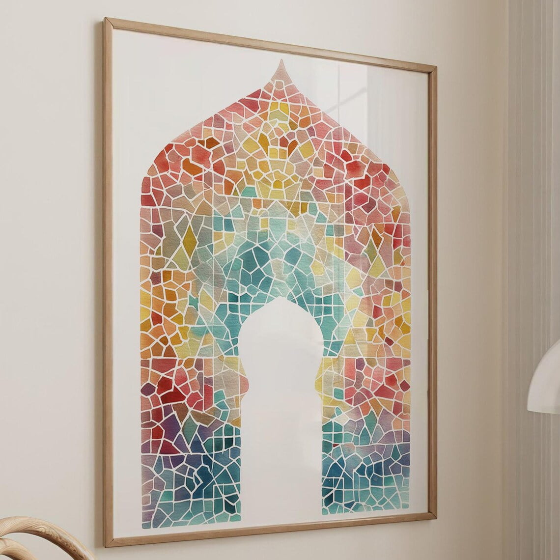 Mosque Arch Watercolor Print Islamic Wall Art Muslim Poster Arabic ...