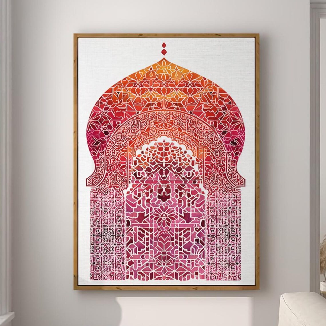 Mosque Arch Watercolor Print Islamic Wall Art Muslim Poster Arabic ...