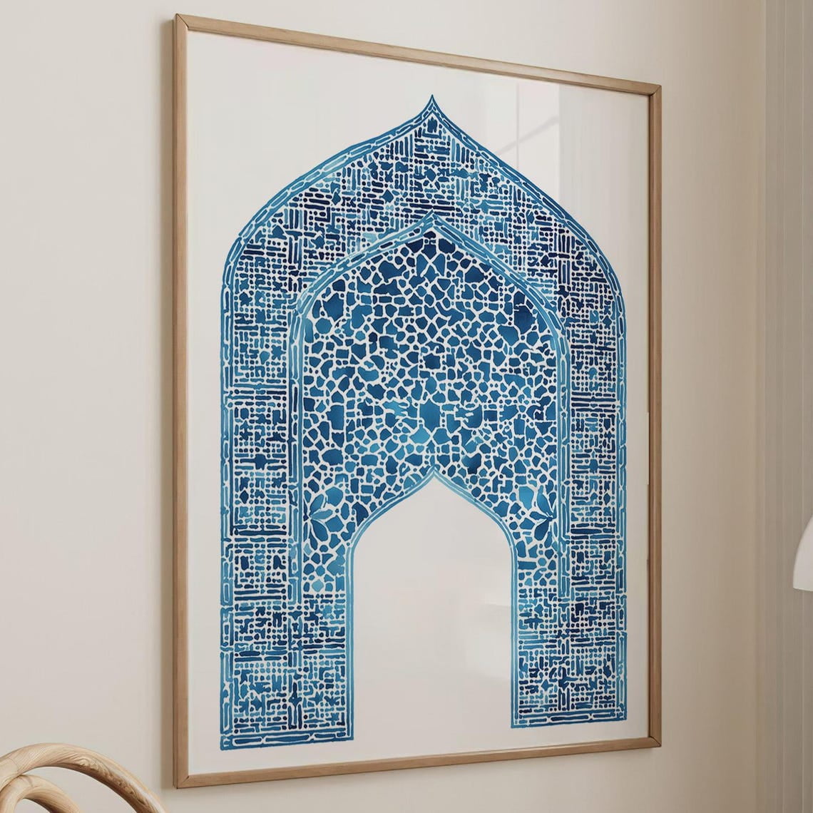 Mosque Arch Watercolor Print Islamic Wall Art Muslim Poster Arabic ...