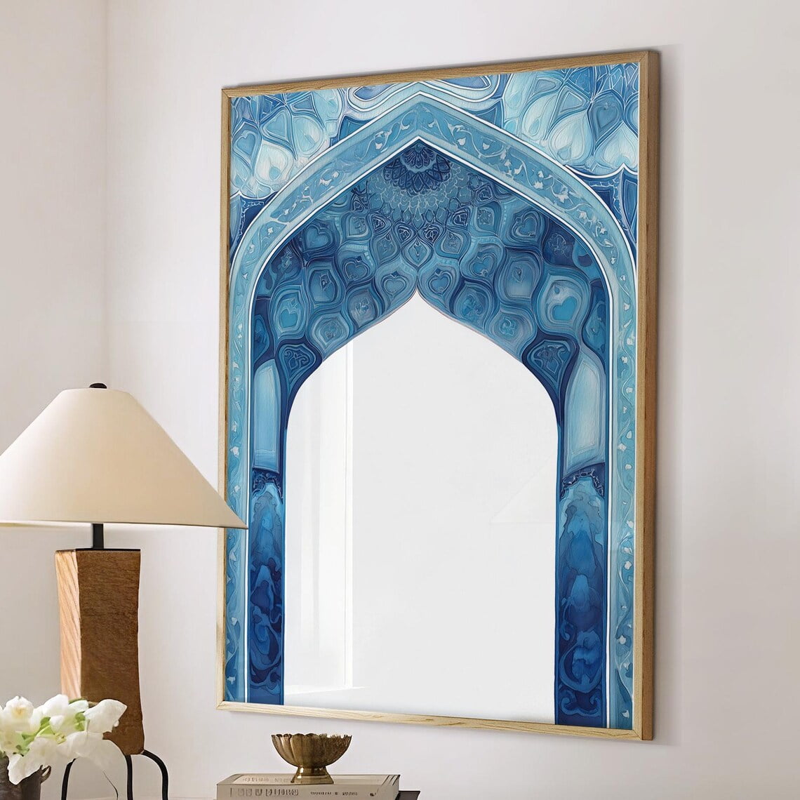 Mosque Arch Watercolor Print Islamic Wall Art Muslim Poster Arabic ...