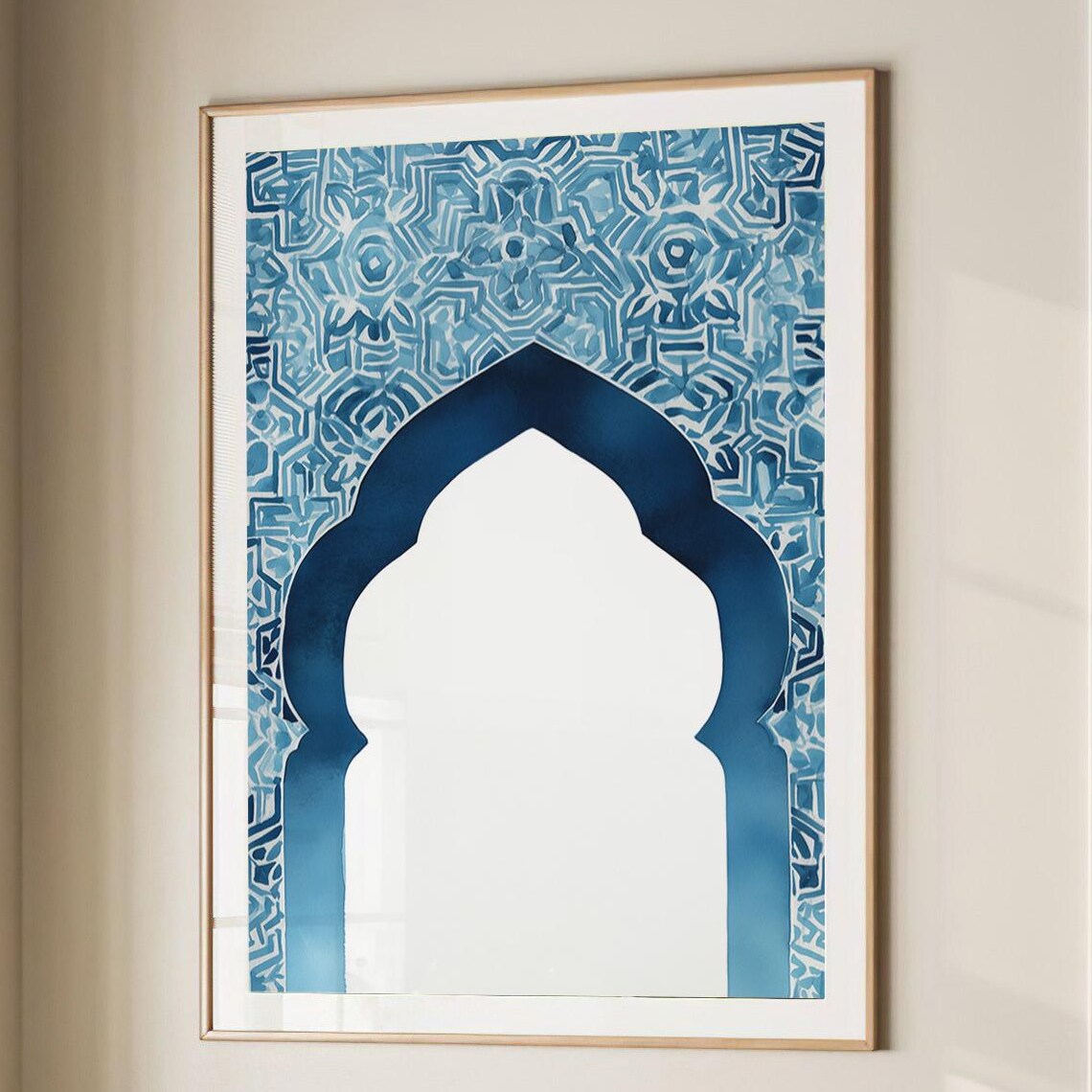 Mosque Arch Watercolor Print Islamic Wall Art Muslim Poster Arabic ...