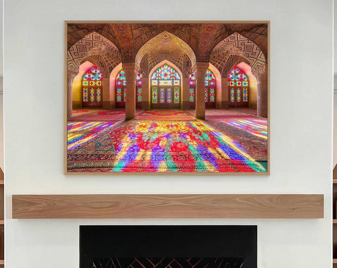 Mosque Art Print, Islamic Wall Art Muslim Architecture Poster Arabic ...