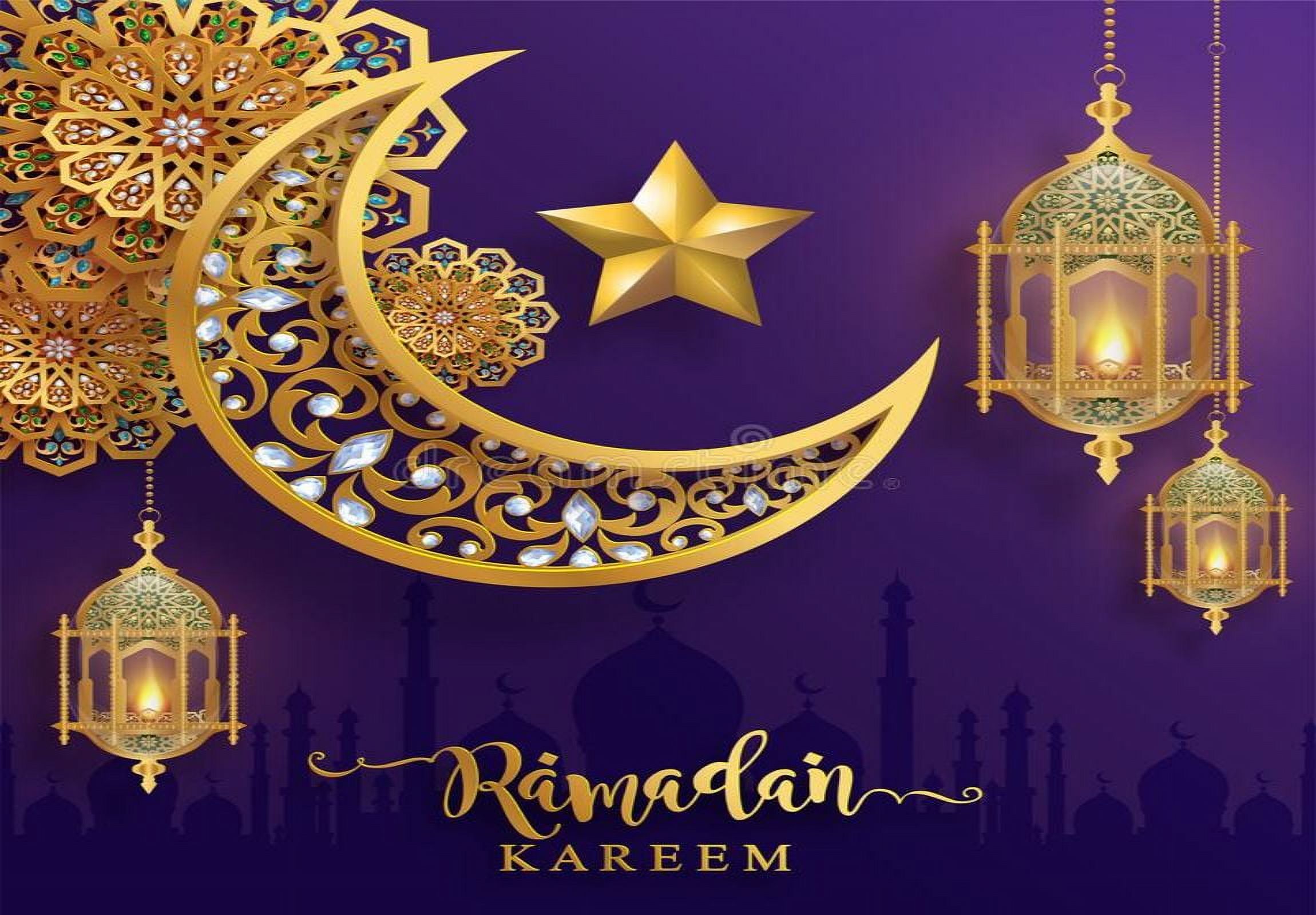 Mosque Moon Star Night Religion Culture Party Background Photo ration ...