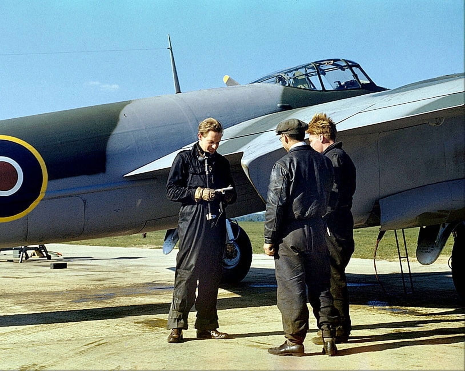 Mosquito Aircraft and Test Pilot at the De Havilland - 24x36 Inch ...