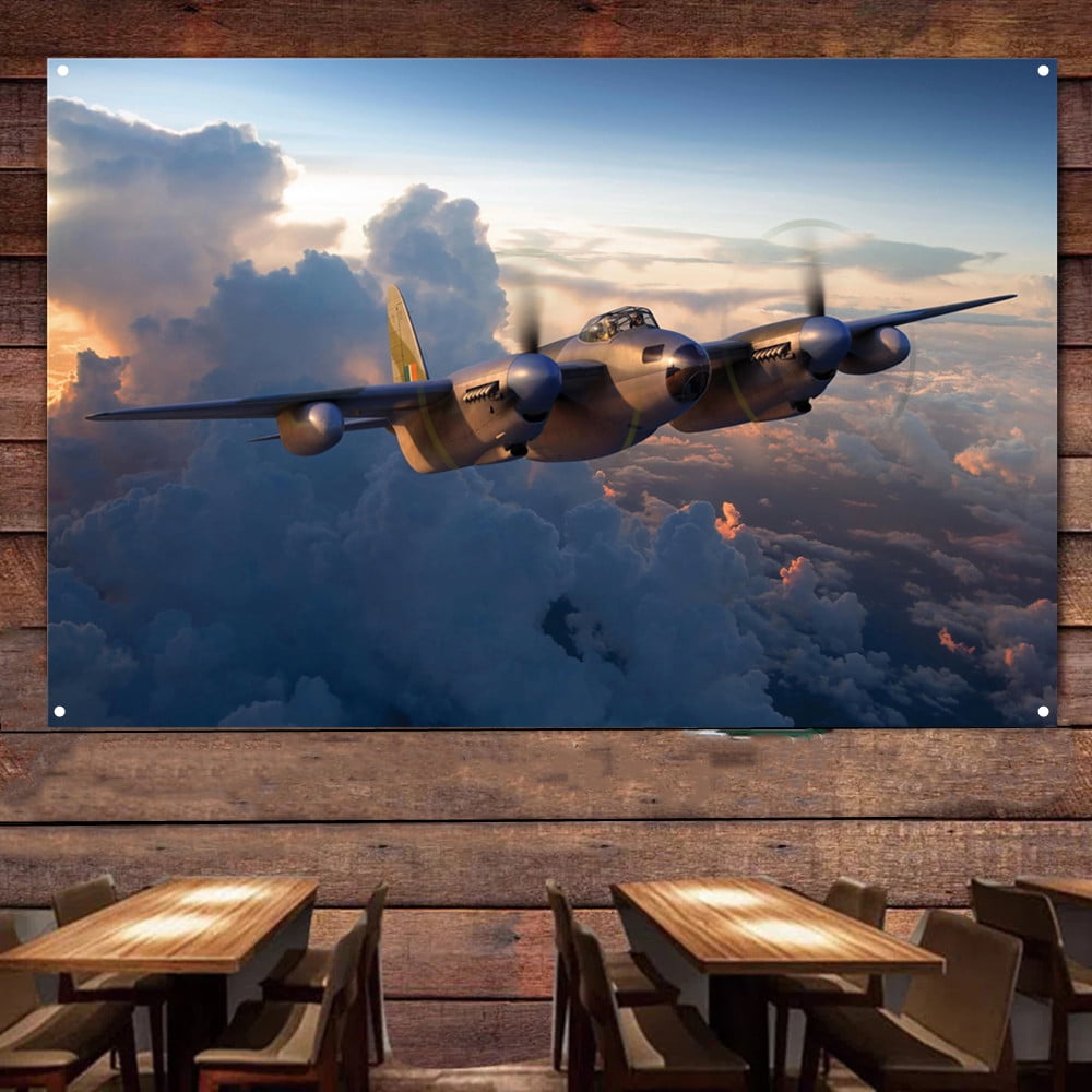 Mosquito B Mk.XVI bomber Fighter Jet Canvas Print Poster - 38" x 57 ...