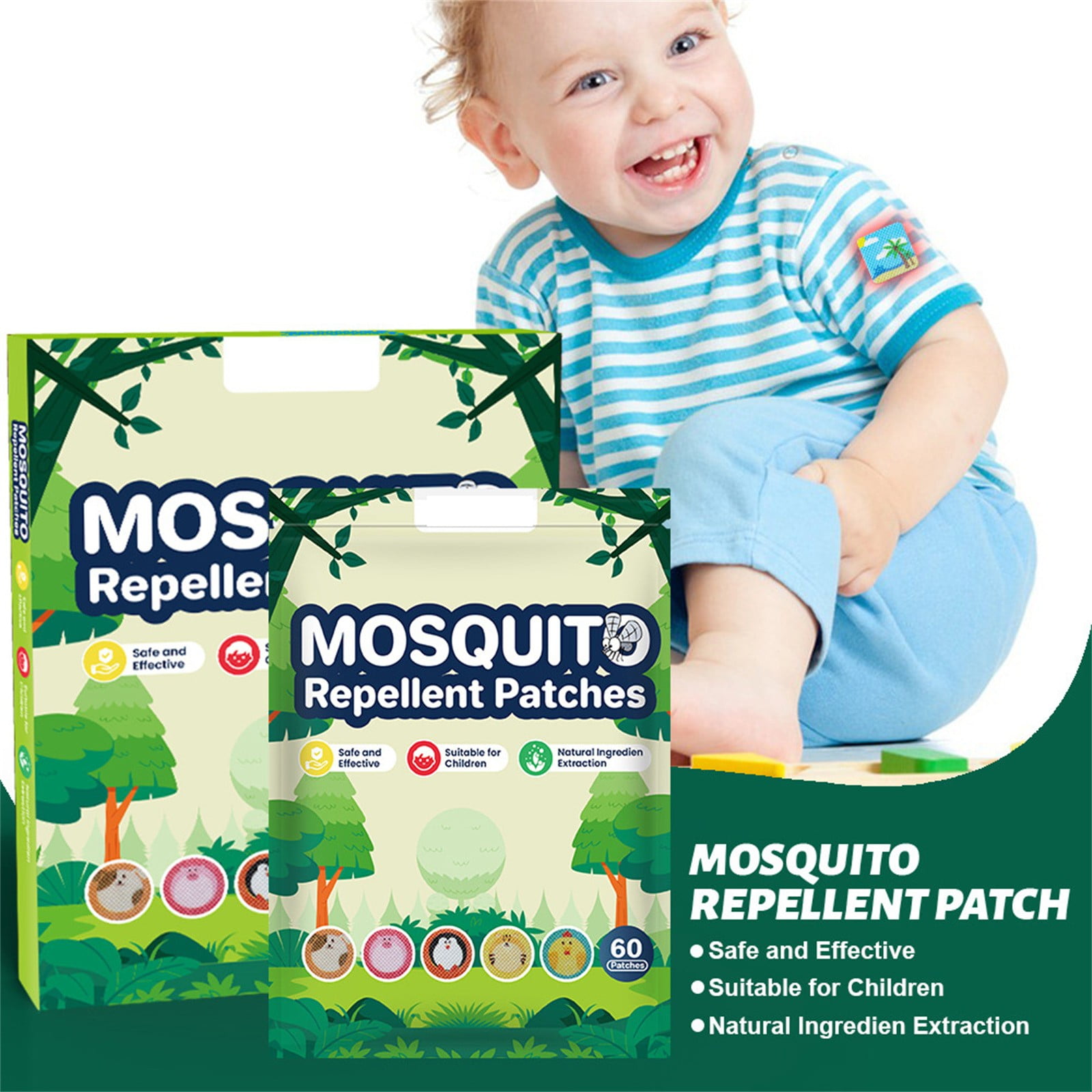 Mosquito Bite Relief Safari Animal Patches, Bug Bite Anti Itch Cream Alternative , Insect Bite ...