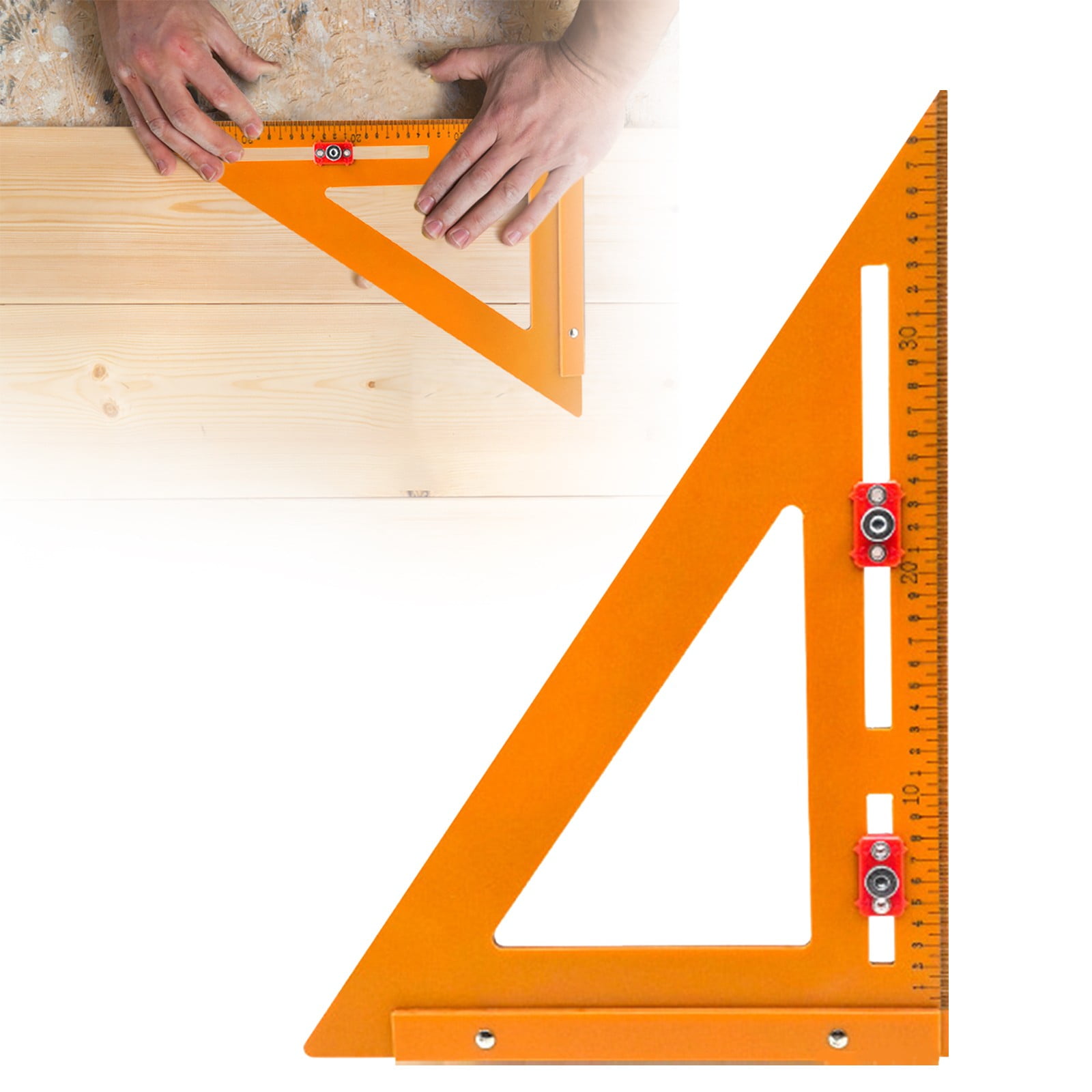 Meiiso Right Angle Ruler Punching Positioning Triangle Ruler C Clear ...