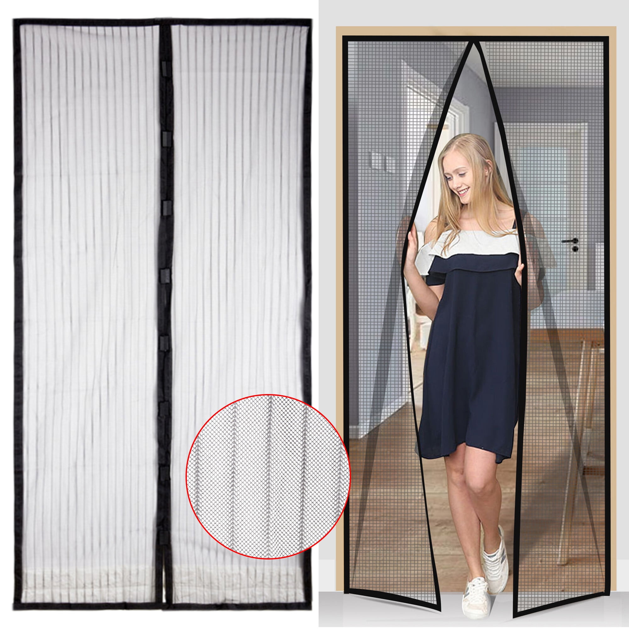 Mosquito Door Curtain Magnetic Screen Door Magnets Mesh Curtain ...