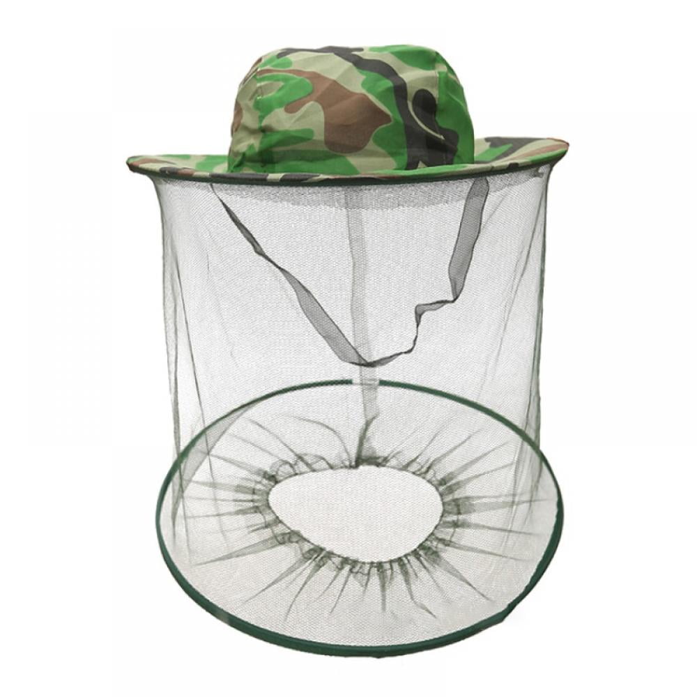 Mosquito Head Net Hat with Hidden Net Mesh, Outdoor Fishing Hat ...
