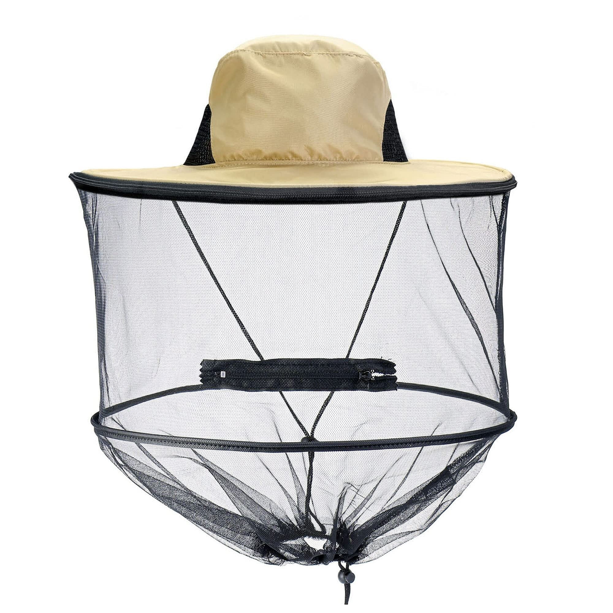 Mosquito Head Net Hat with Removable Mesh Hidden Netting, Camouflage ...
