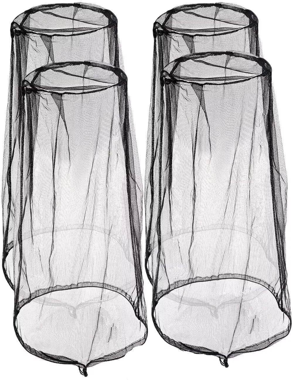 Mosquito Head Net Mesh with Drawstring, Bug Face Netting for Hats, Mesh ...