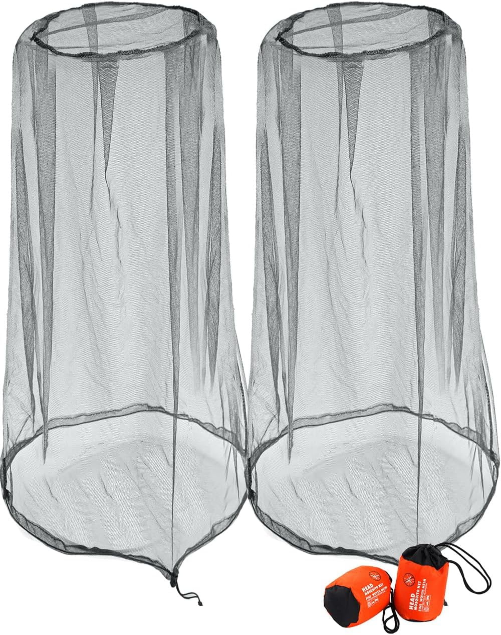 Mosquito Head Net Mesh With Drawstring, Bug Face Shield for Hats ...