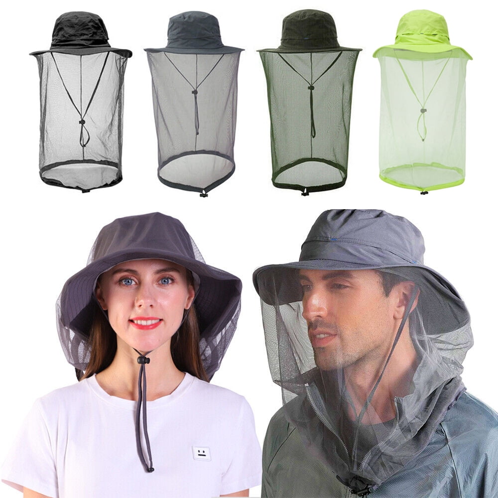 HOMEYA Mosquito Head Net Sun Hat Boonie Cap Bug Bee Protection Hidden ...