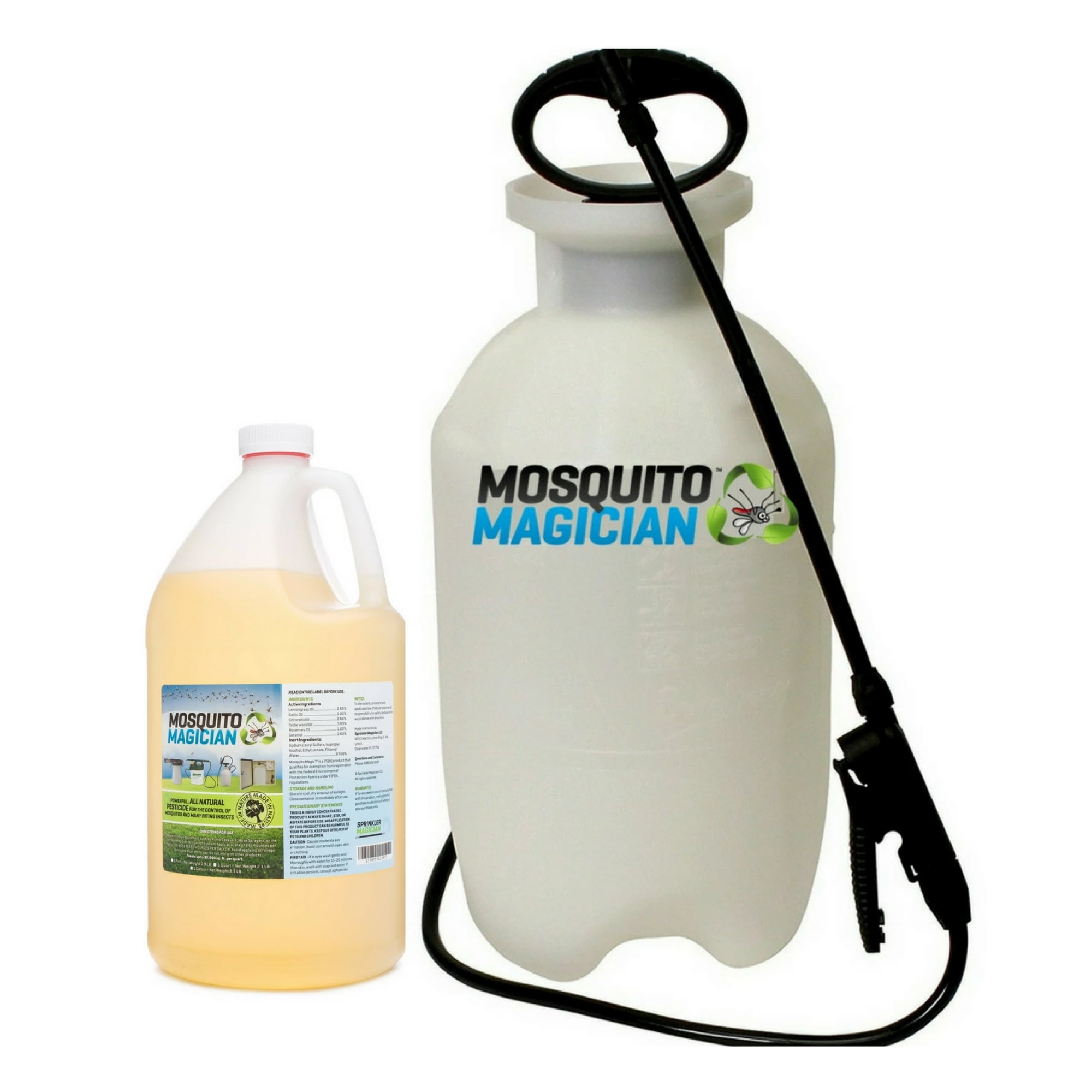 Mosquito Magician Pump Up Sprayer with 1 Gallon Natural Insect ...