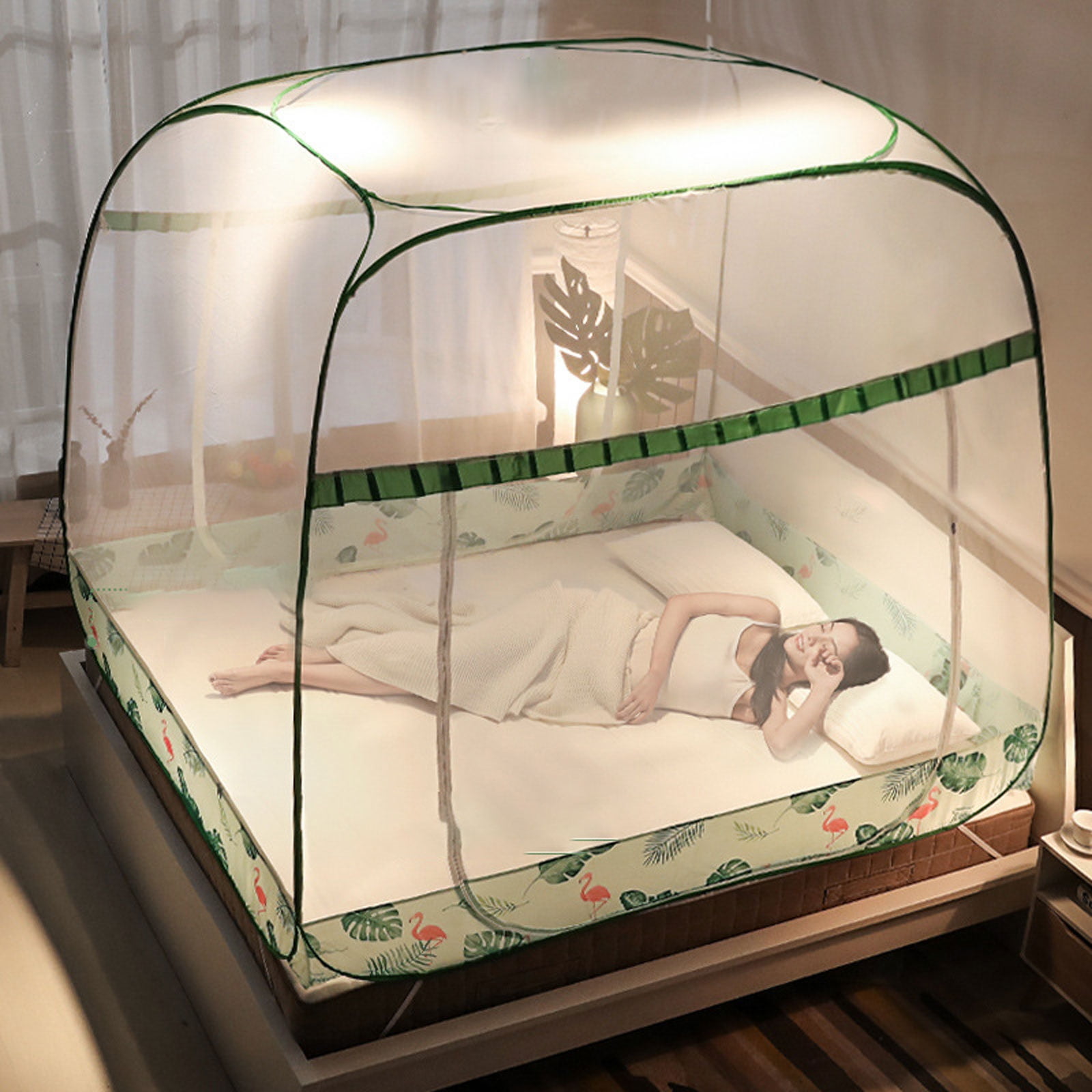 Mosquito Mesh Net Bed Canopy Camping Double Portable Travel Home Anti ...