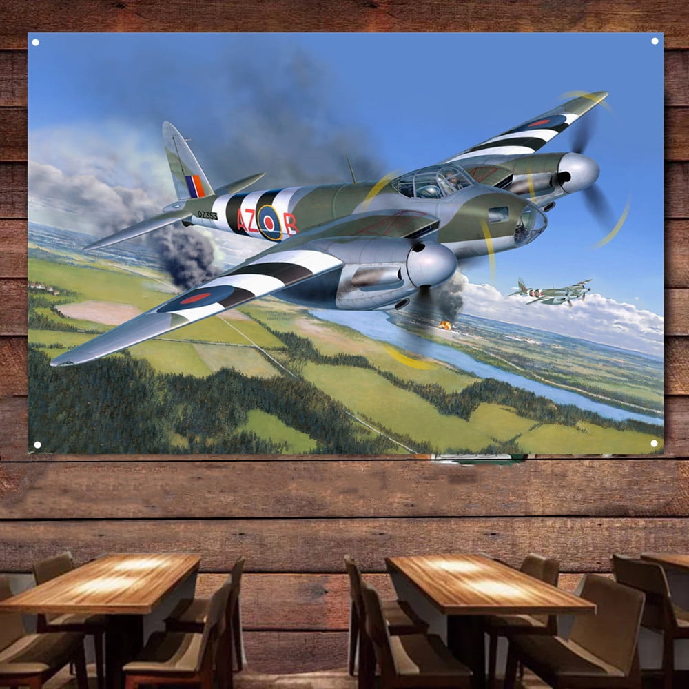 Mosquito Mk. IV Fighter Jet Poster and Canvas Print Art Banner - 38" x ...