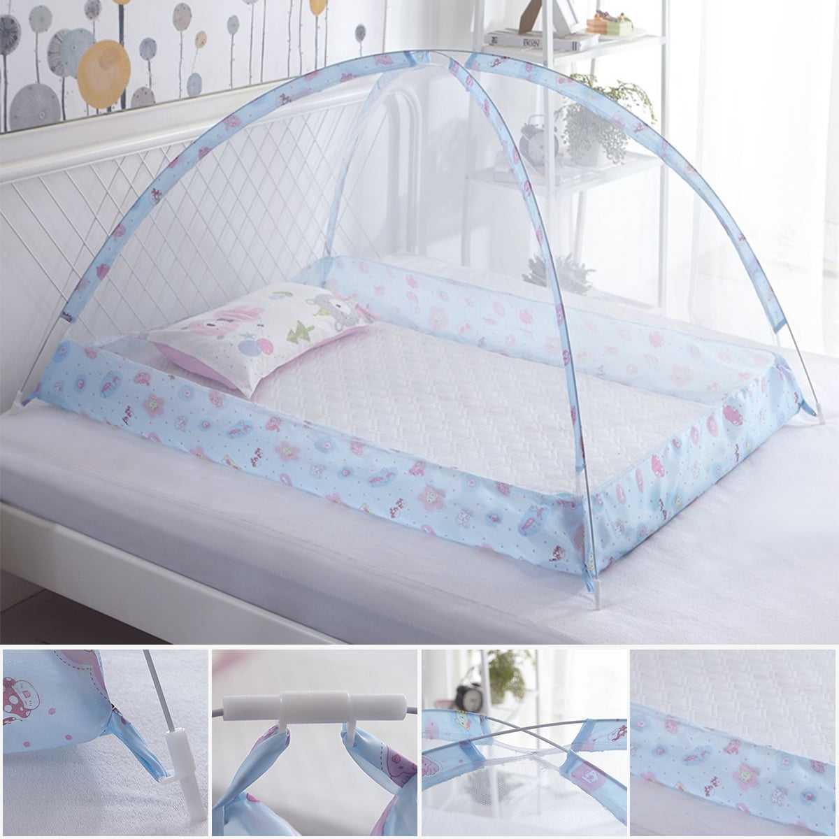 DRBIT Mosquito Net for Baby Foldable Infant Mosquito Net Bottomless ...