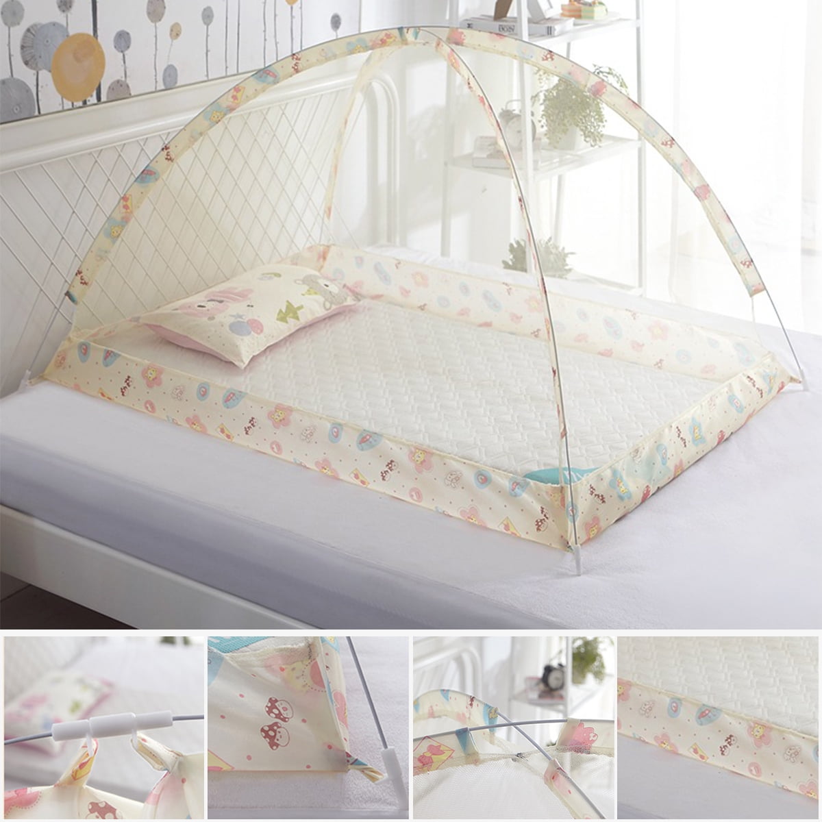 Mosquito Net for Baby Foldable Infant Mosquito Net Bottomless Mesh Tent ...