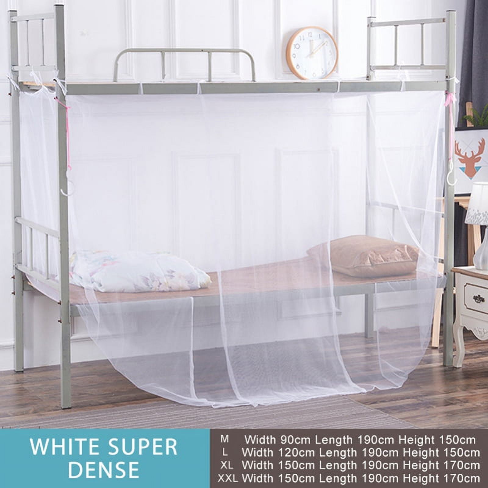 Mosquito Net Canopy White Four Corner Post Portable Square Prevent ...