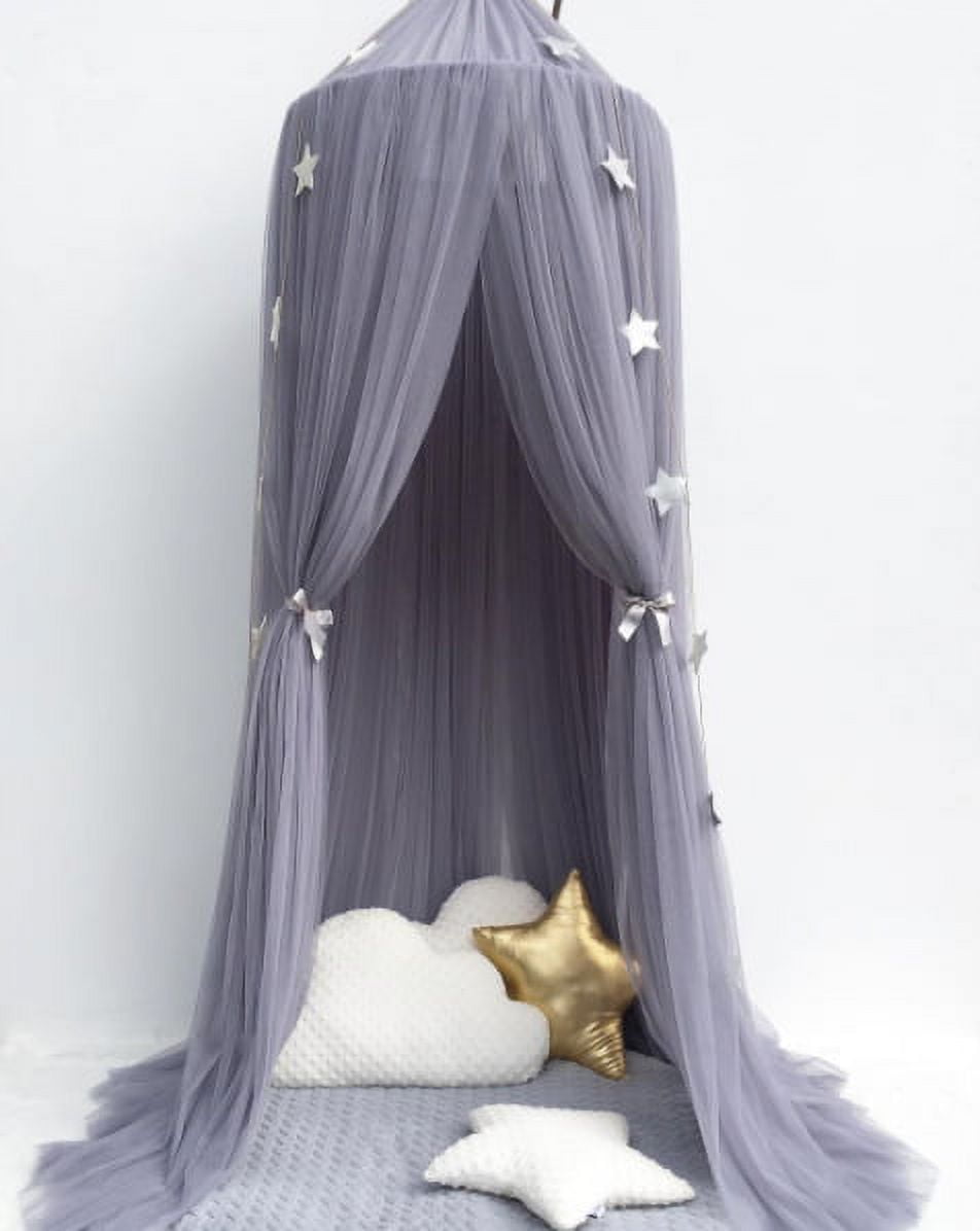 Mosquito Net Hanging Tent Star Decoration Baby Bed Crib Canopy Tulle ...
