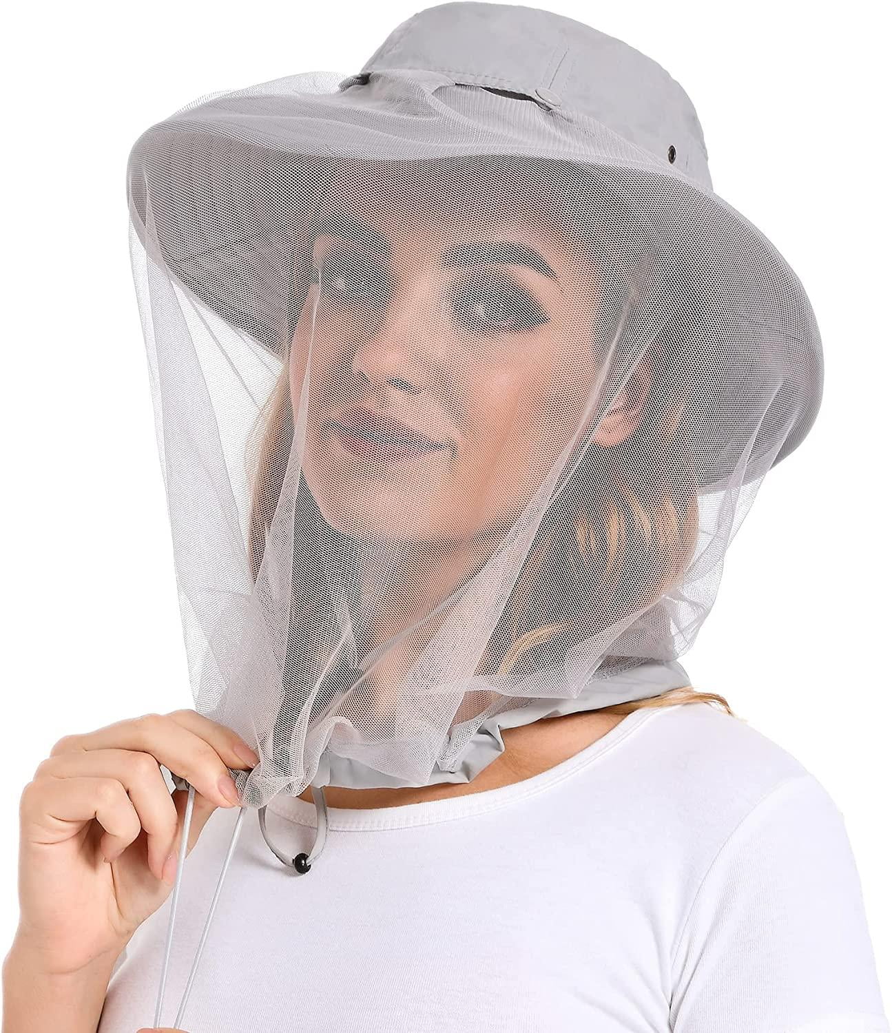 Mosquito Net Hat - Bug Cap UPF 50+ Sun Protection with Hidden Netting ...