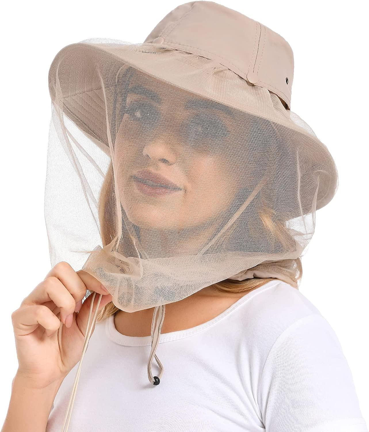 Mosquito Net Hat - Bug Cap UPF 50+ Sun Protection with Hidden Netting ...