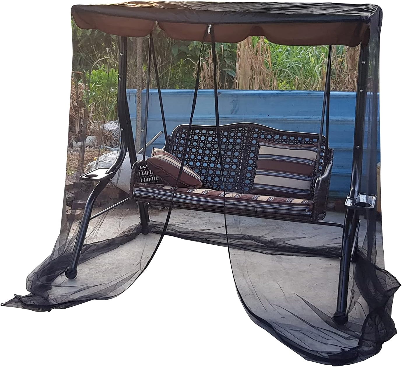 Mosquito Net 125 x 185cm Gazebo Screen House, Polyester Mesh with ...