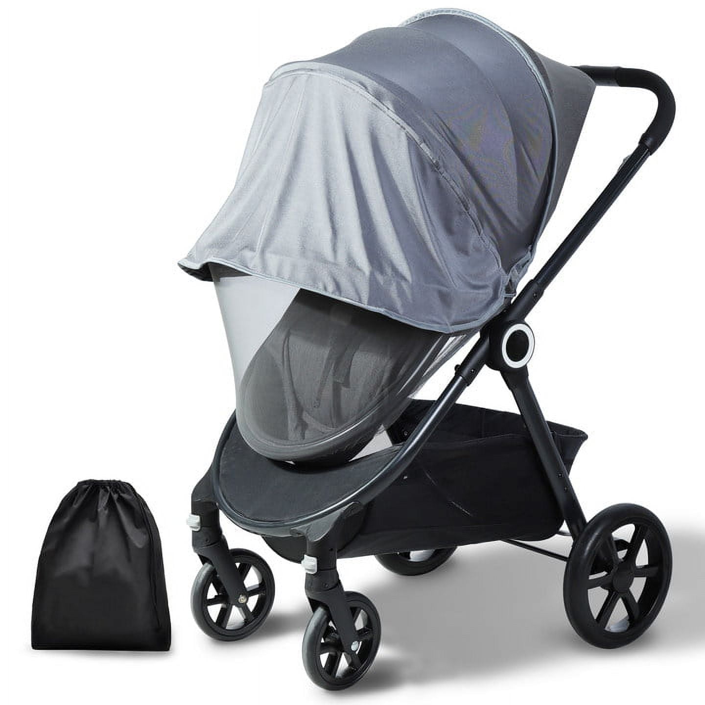 Orzbow 2-in-1 Stroller Mosquito Net, PVC, Gray, 1 Piece - Walmart.com