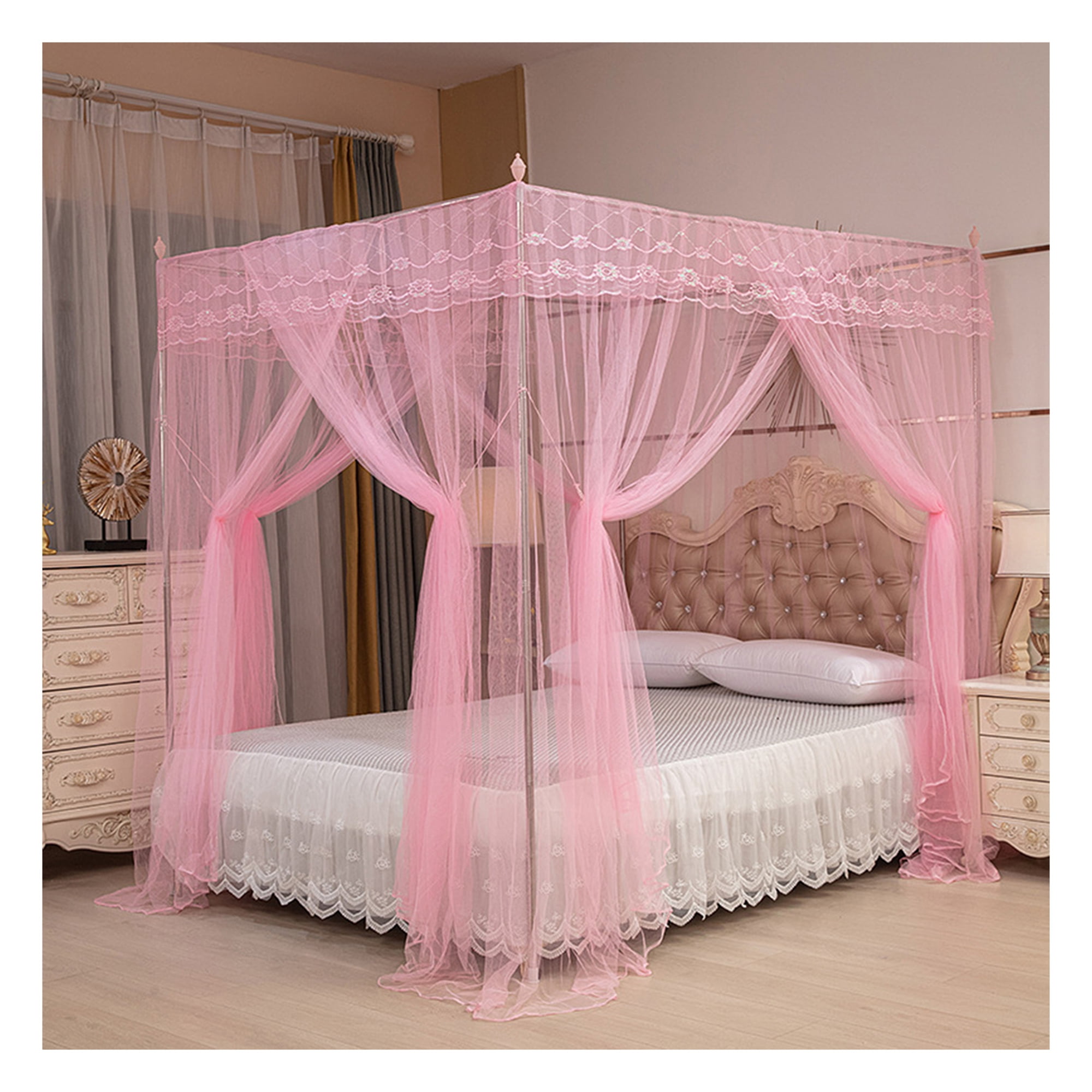 Mosquito Net Tent for Bed, Three Side Opening Canopy Netting for ...