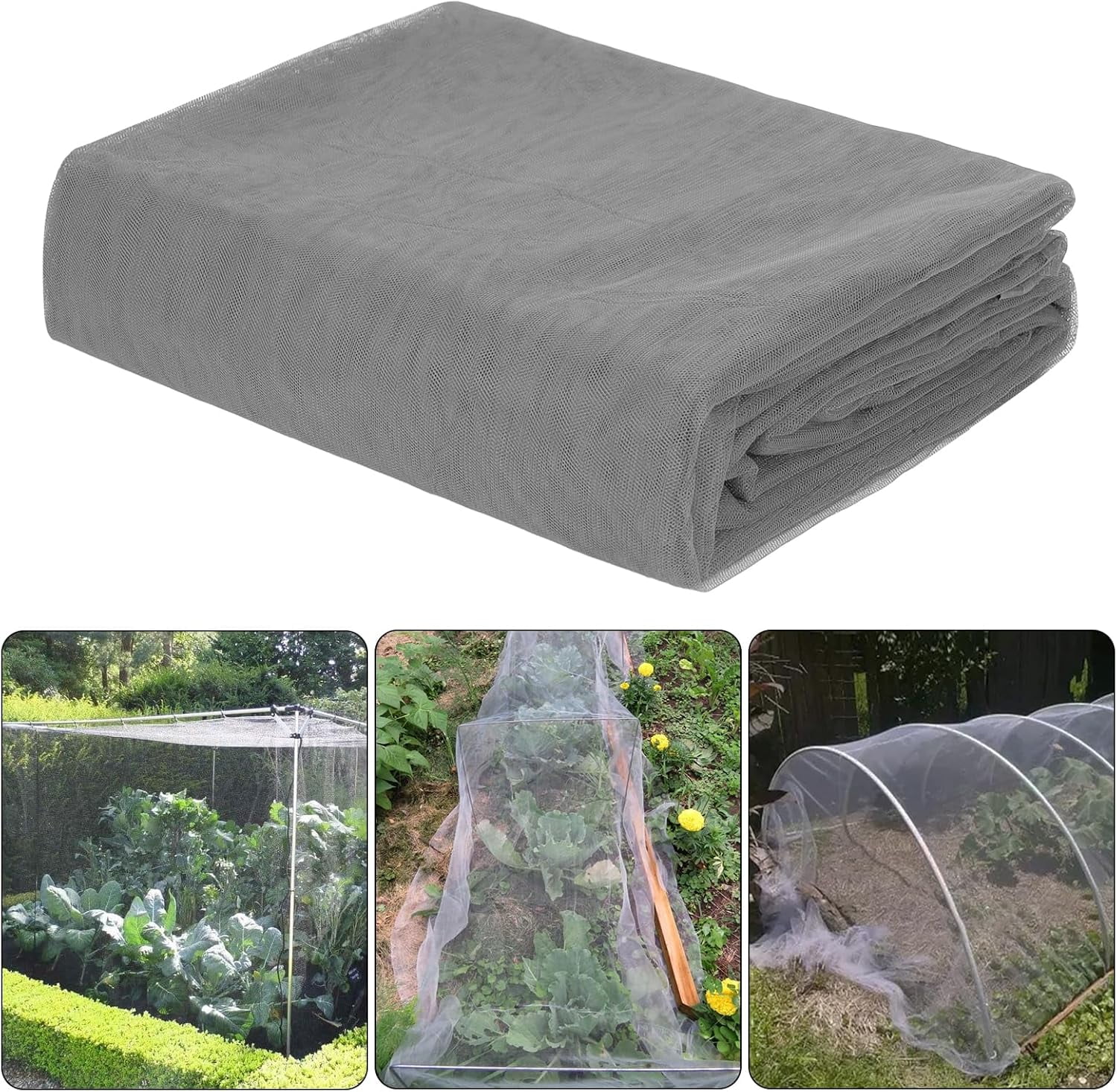 Mosquito Netting 39x10Ft Garden Mesh Netting, Fly Bird Net Barrier ...