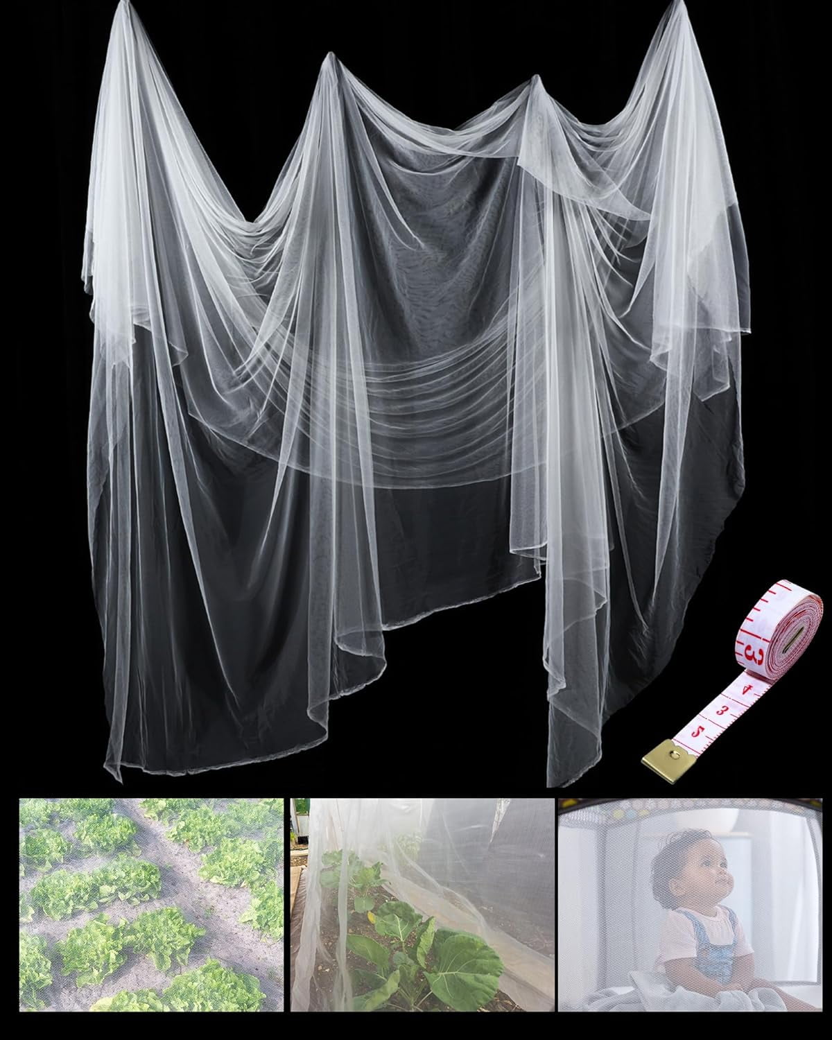Mosquito Netting Garden Insect Mesh Netting Garden Patio Mesh Screen ...
