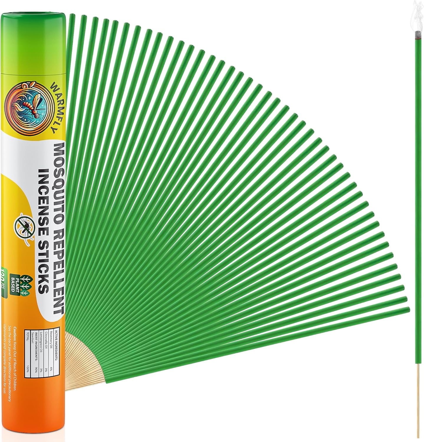 Mosquito Repellent Outdoor Patio (120 PCS) - Natural, DEET-Free Incense ...