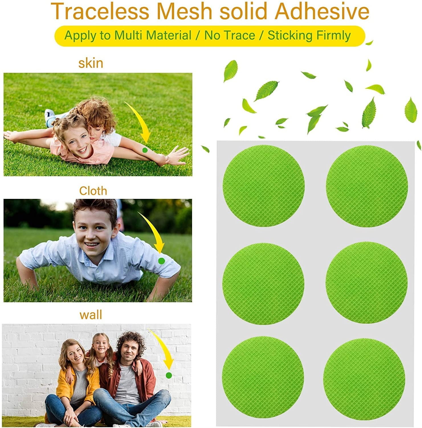 Mosquito Repellent Patches, 120 Counts Natural Plant-Based Essential ...