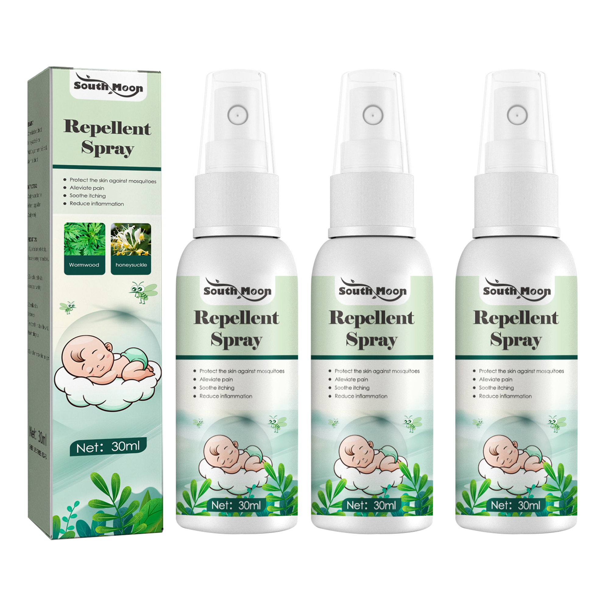 Mosquito Repellent Spray for Body, Made with Plant Essential Oils ...