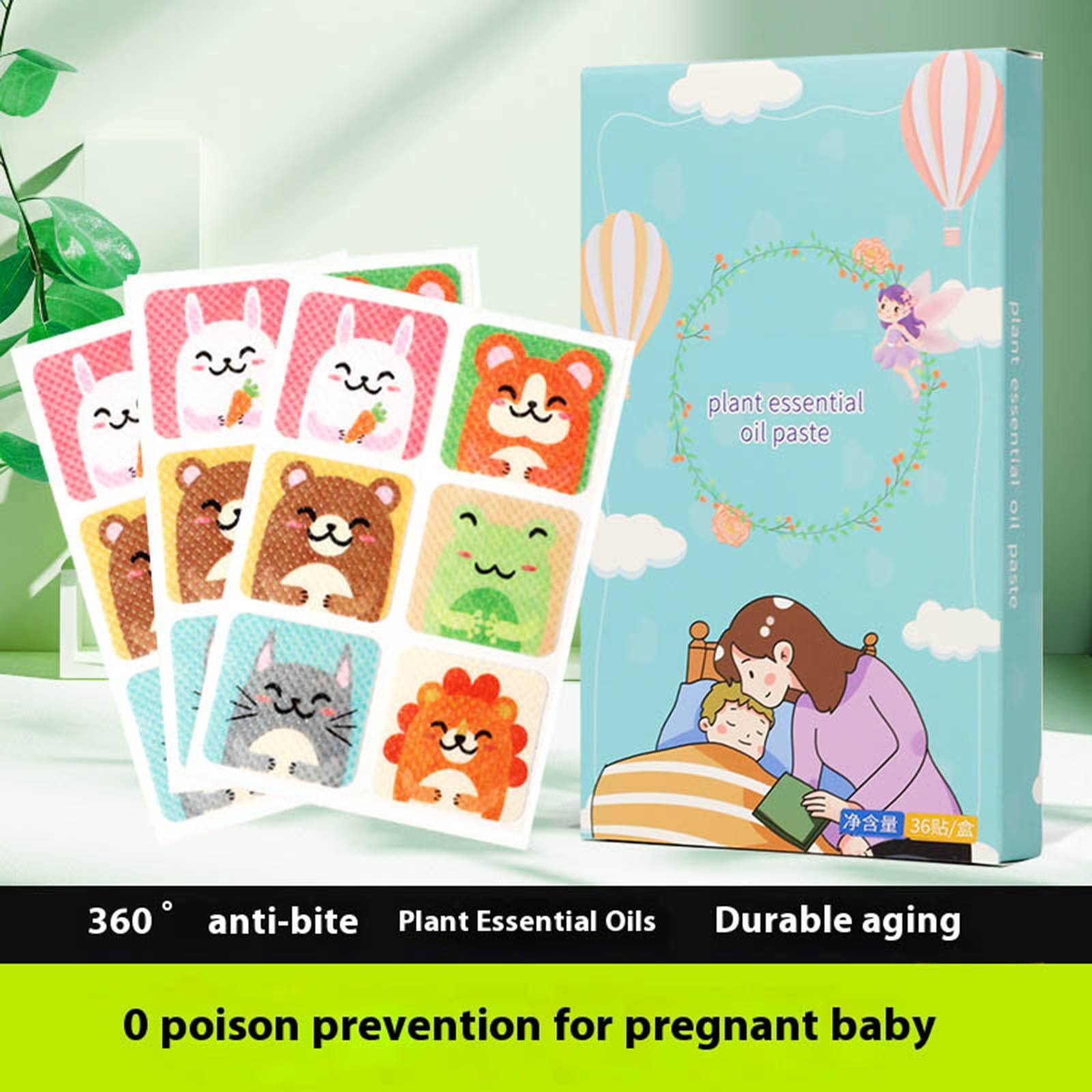 Mosquito Repellent Stickers (36 Pack)-Natural DEET-Free,Essential Oil ...