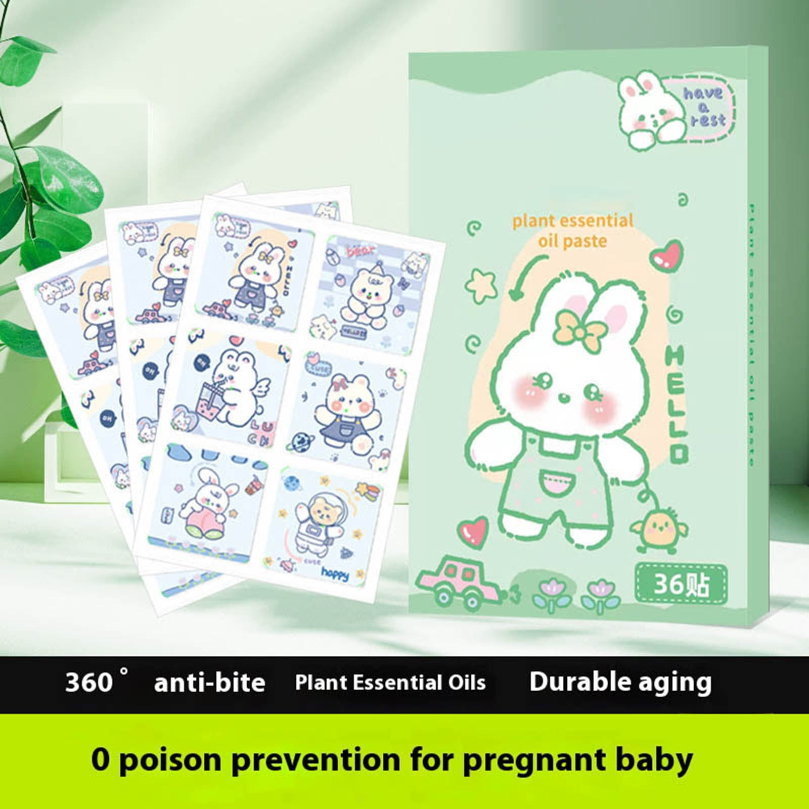 Mosquito Repellent Stickers (36 Pack)-Natural DEET-Free,Essential Oil ...