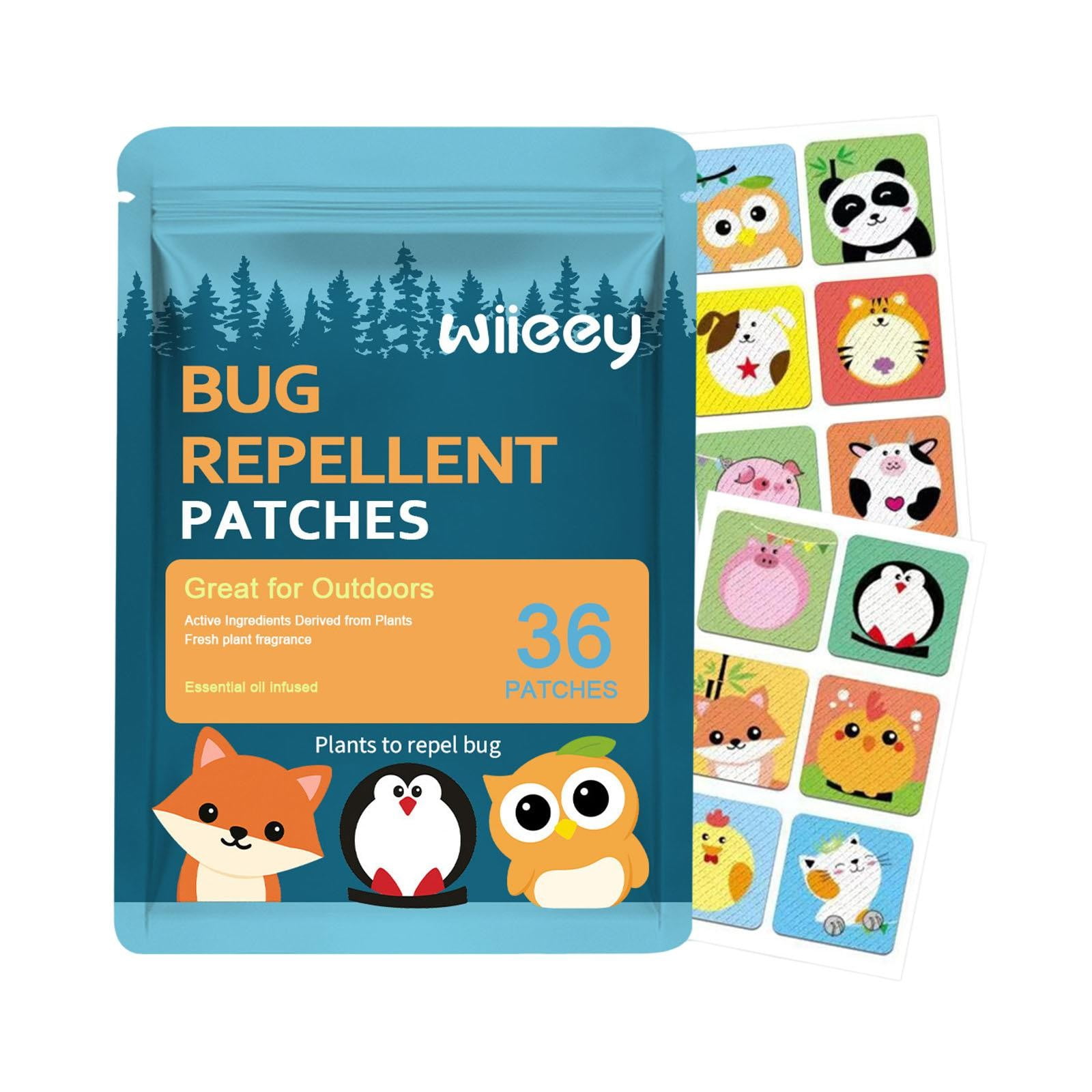 Mosquito Repellent Stickers, 36Pack Mosquito Patches Stickers, Natural ...