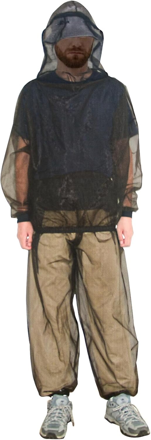 Mosquito Suit - Net Bug Mesh Pants & Jacket with Hood for Outdoor ...